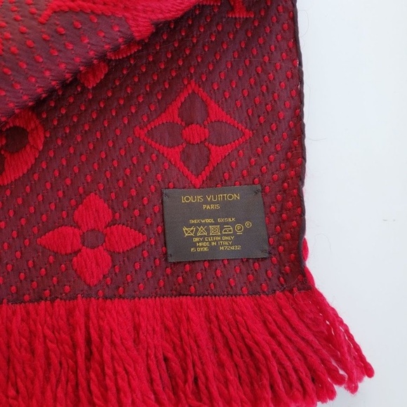 Louis Vuitton | Accessories | Louis Vuitton Wool Silk Scarf Ruby Red ...